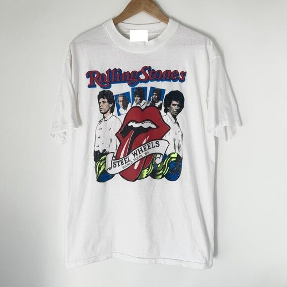 Gildan | Shirts | 989 Rolling Stones Steel Wheels Tour Band Rock Shirt 8s 1980s | Poshmark